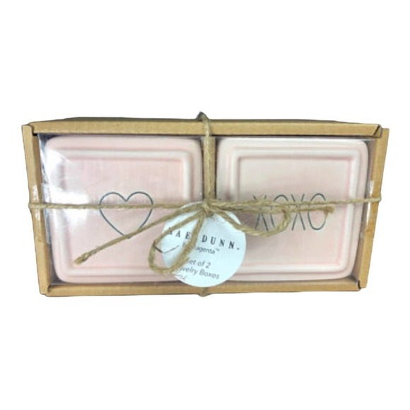 Rae Dunn | Storage & Organization | Rae Dunn Pink Mini Jewelry Box Set ...